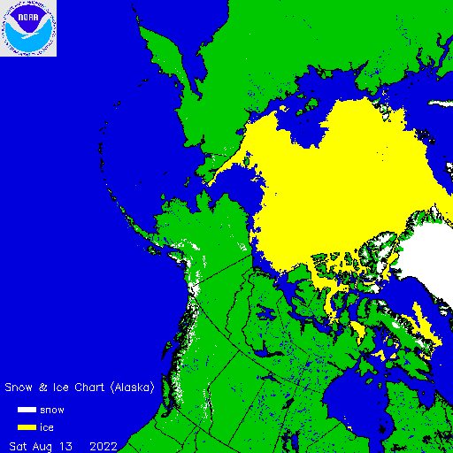 Northern Hemisphere and North America Snow and Ice Chart