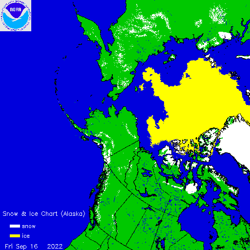 Northern Hemisphere and North America Snow and Ice Chart